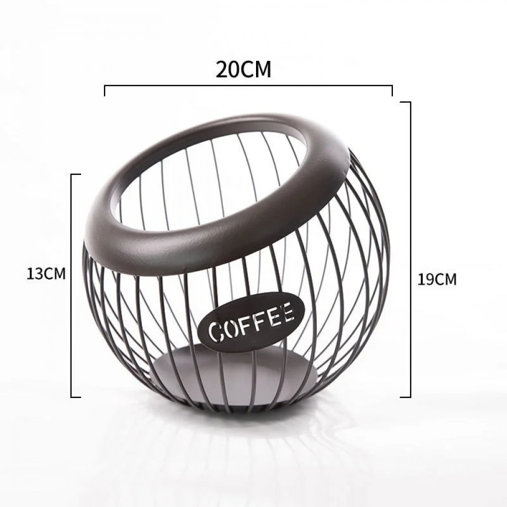 Iron Coffee Capsule Holder Fruit Snack Storage Rack Multifunctional ...