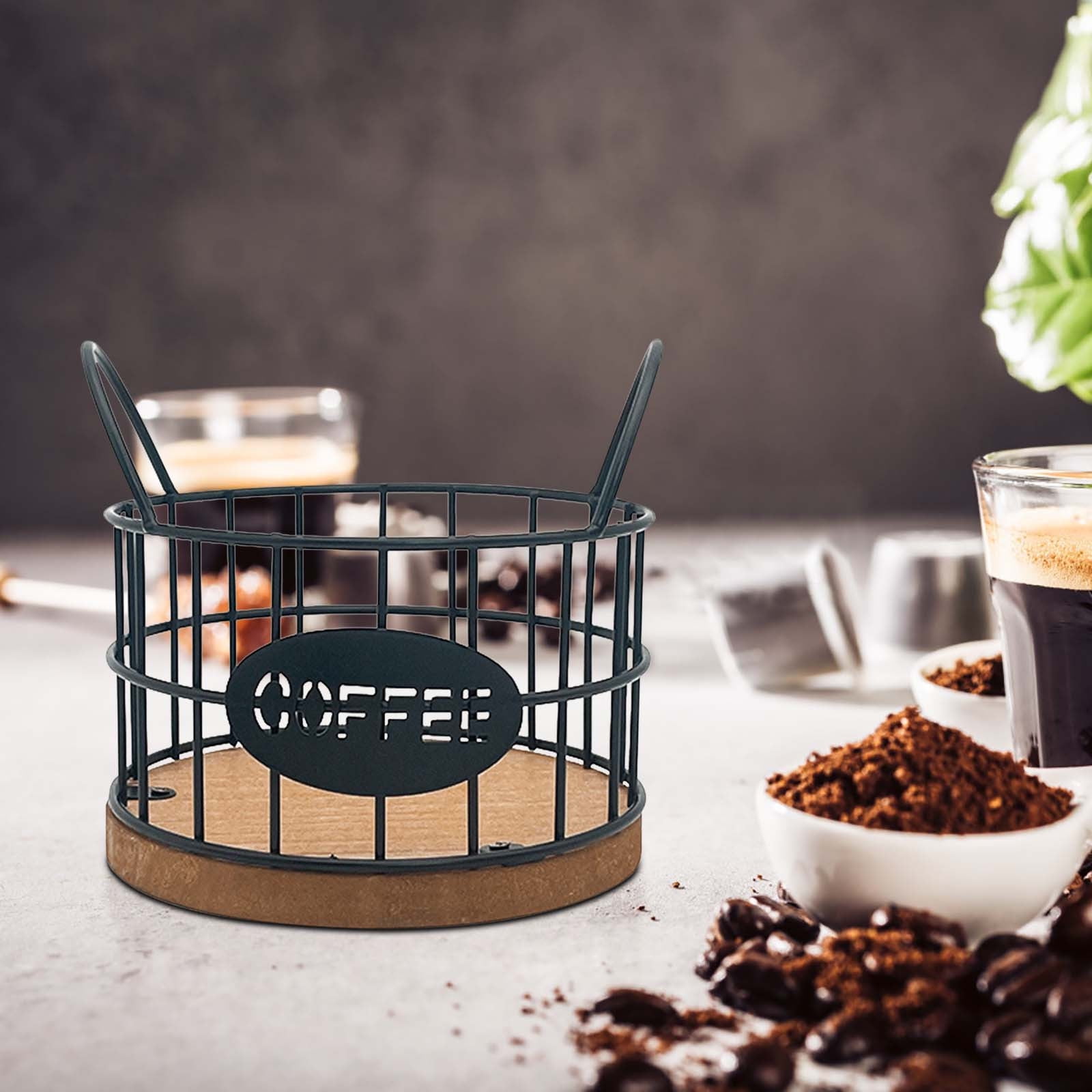 Iron Coffee Capsule Storage Basket | Desktop & Kitchen Organizer for ...