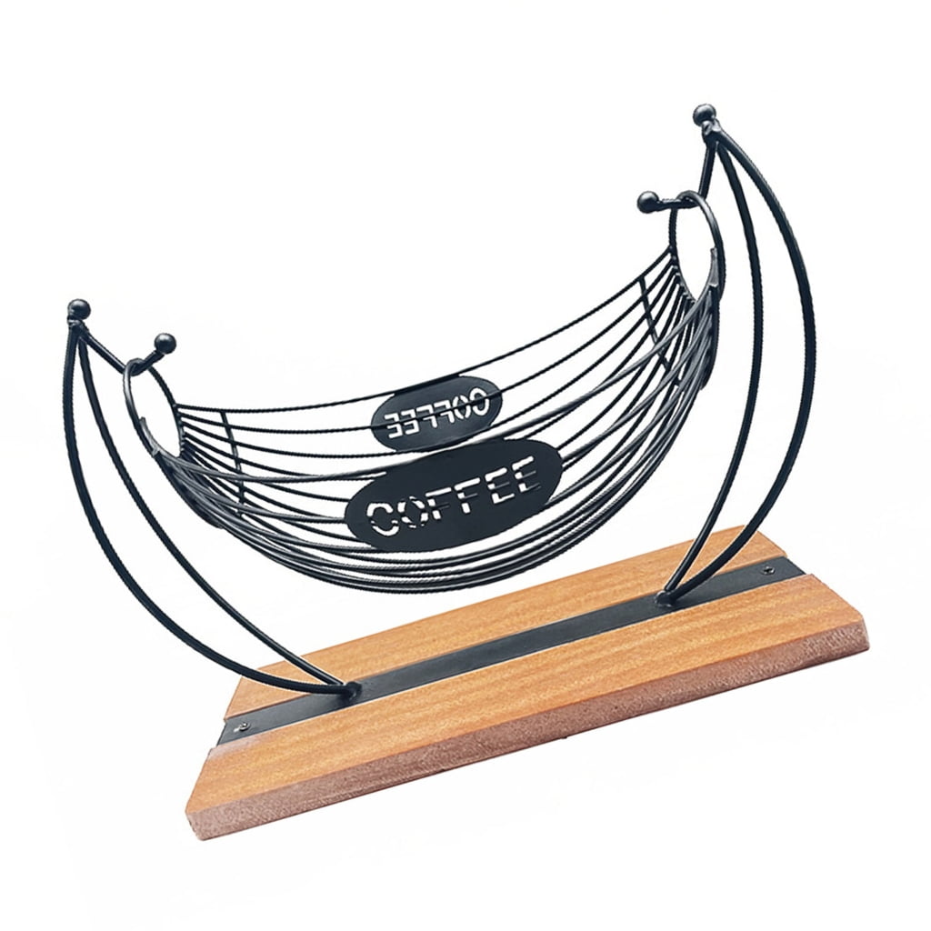 Iron Coffee Holder Coffee Storage Rack Coffee Pods Basket Decorations ...