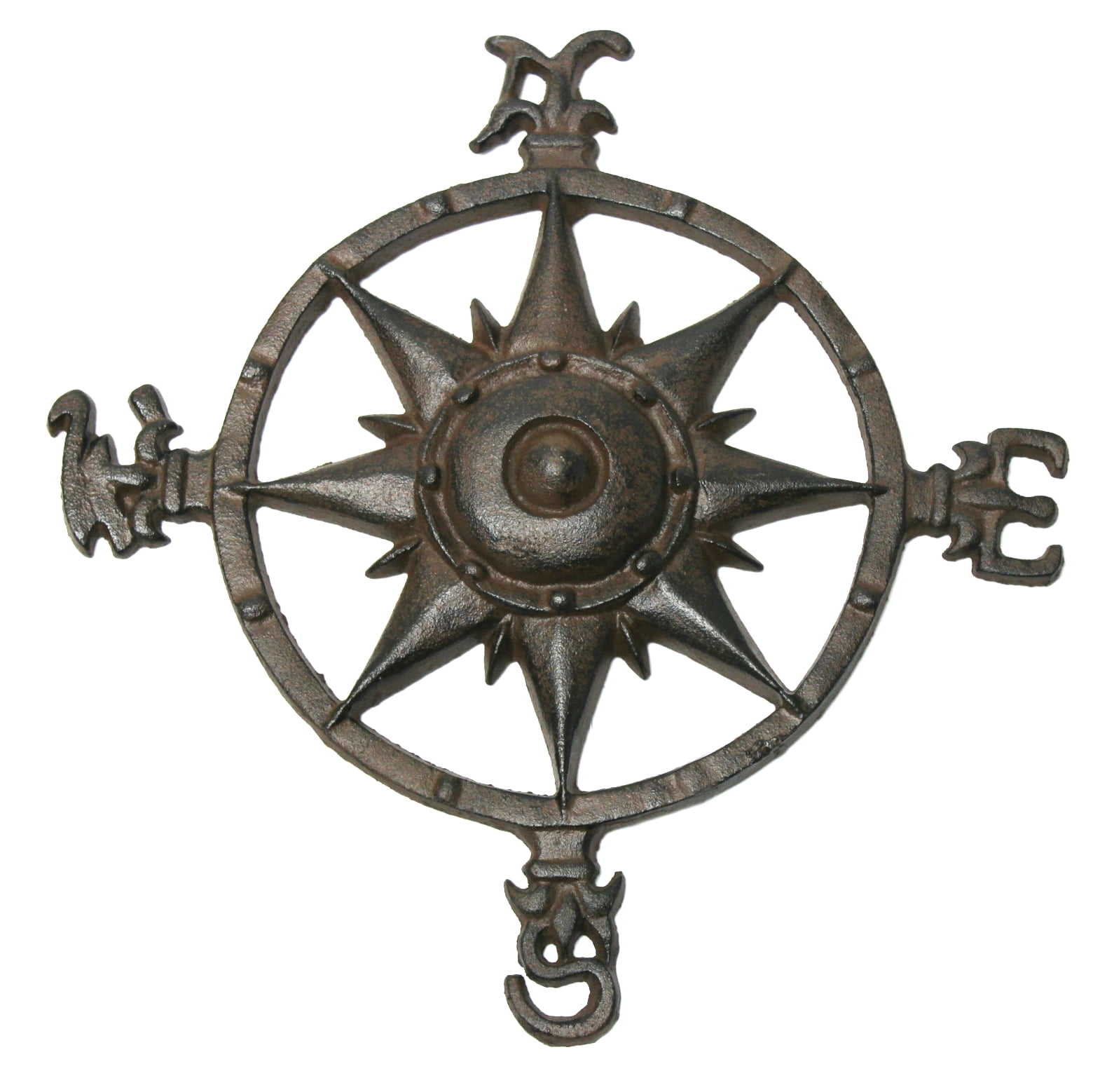 Iron Compass Rose Nautical Wall Plaque - Walmart.com