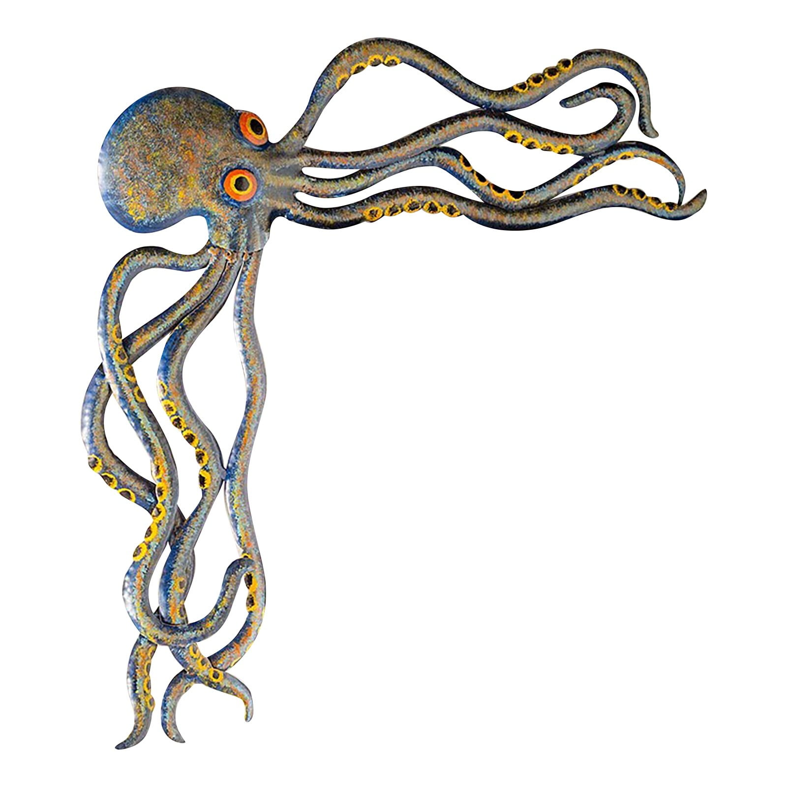 Iron Craft Octopus Corner Decoration Metal Wall Art, Modern Home Decor ...