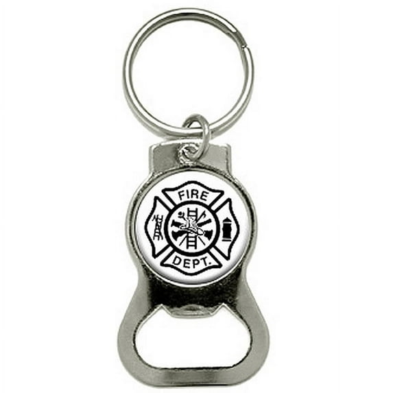Iron Cross Fire Department Bottle Cap Opener Keychain Ring - Walmart.com
