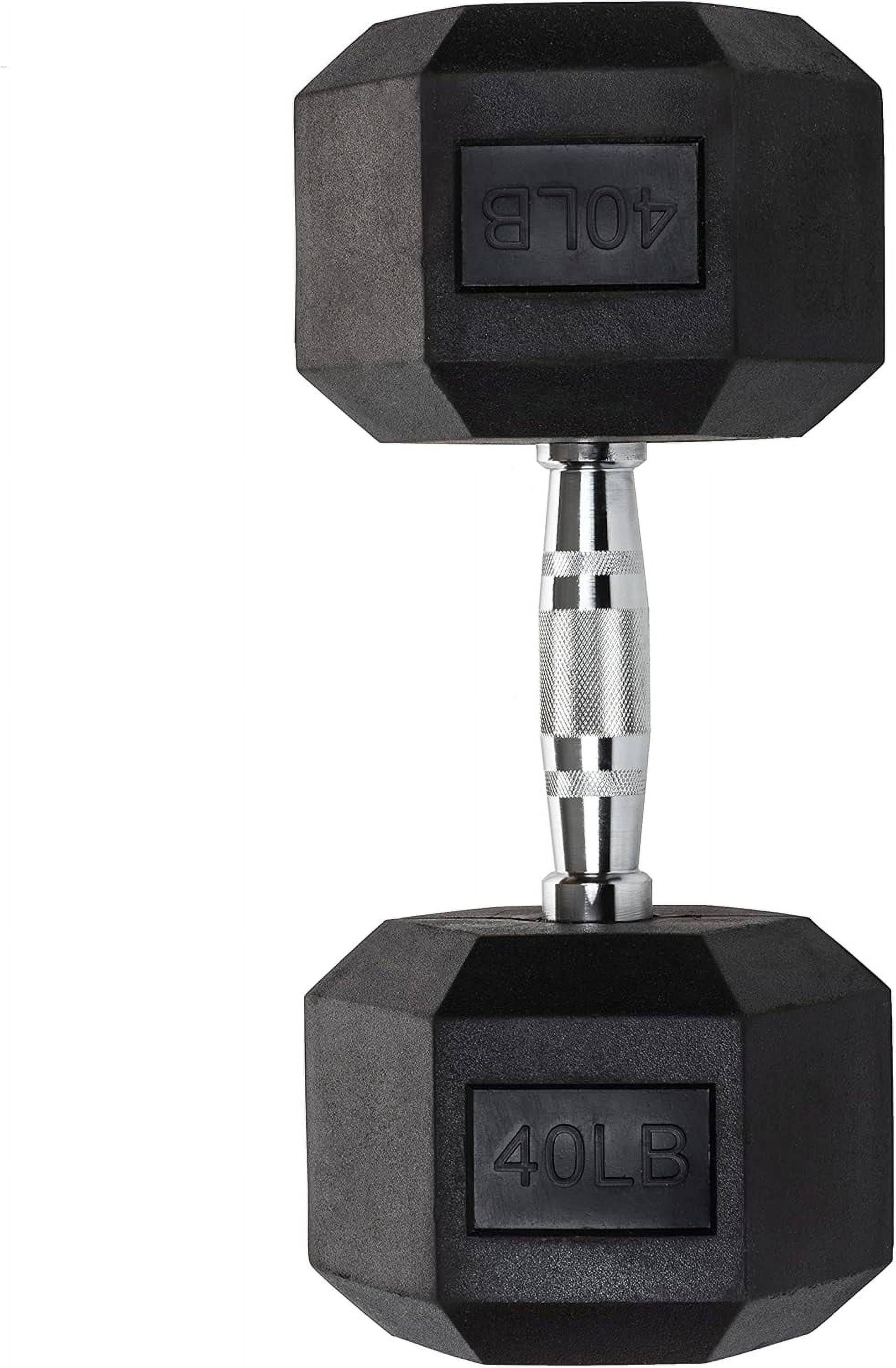 Iron Crush Hex Dumbbells - PVC Coated Weights, Chrome-Plated Knurled ...