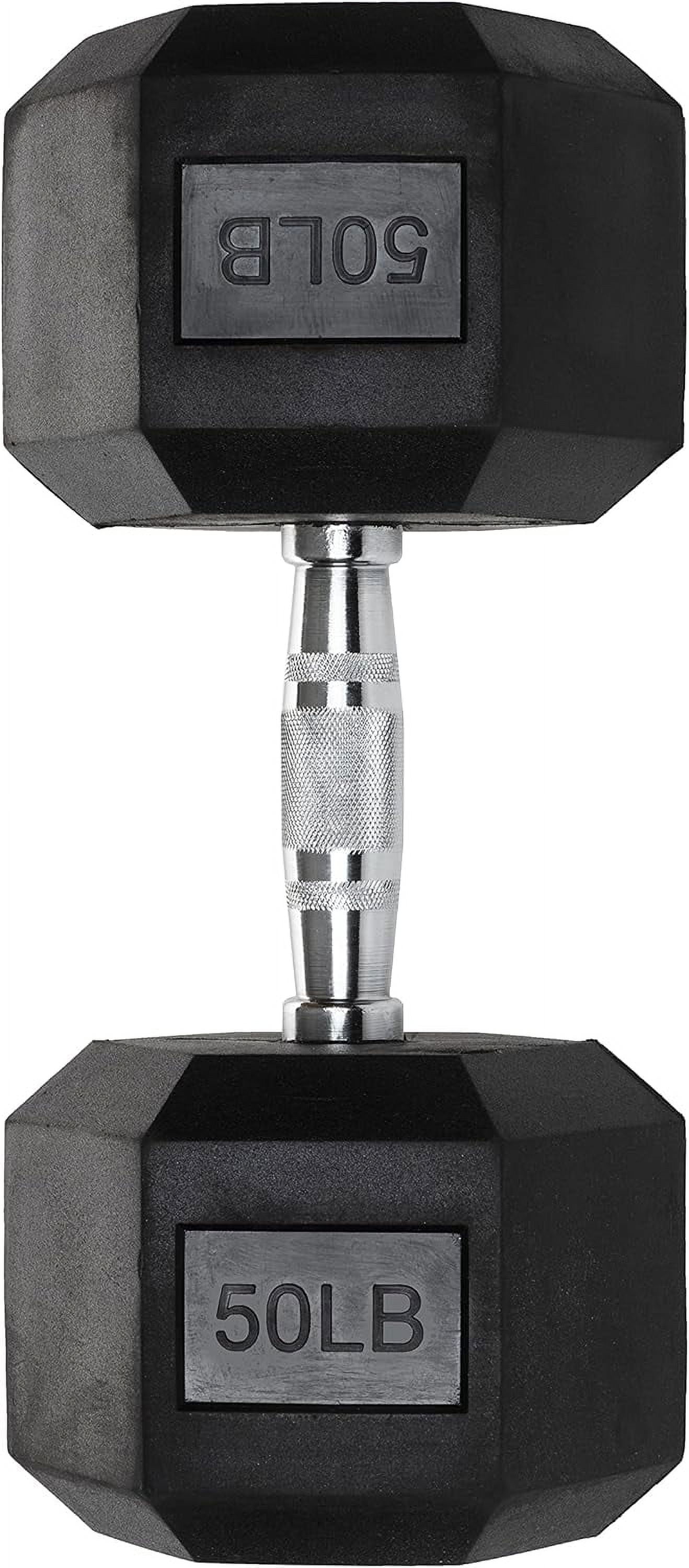 Iron Crush Hex Dumbbells - PVC Coated Weights, Chrome-Plated Knurled ...