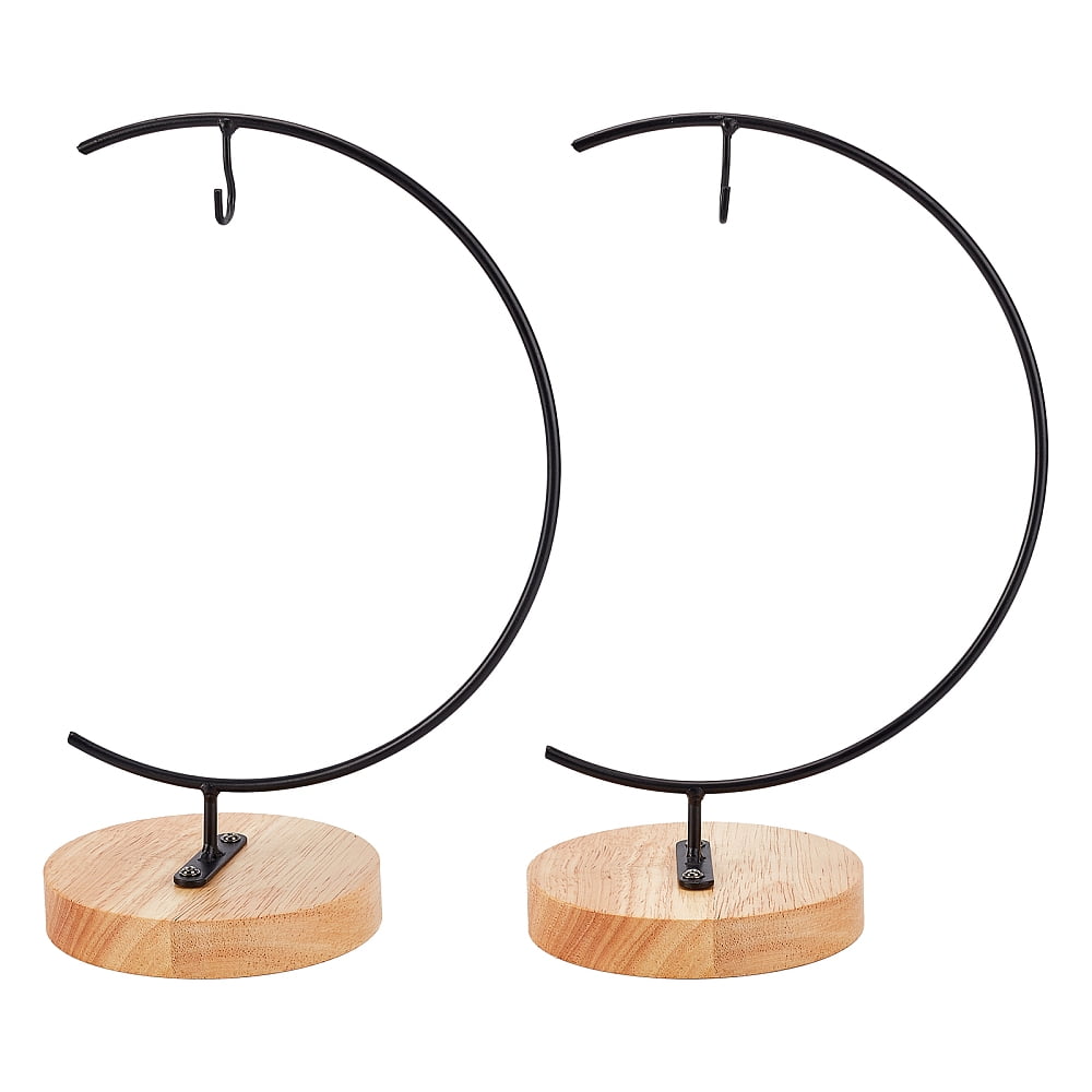 Iron Curve Design Display Stand with Oak Chassis for Microscopic Plants ...