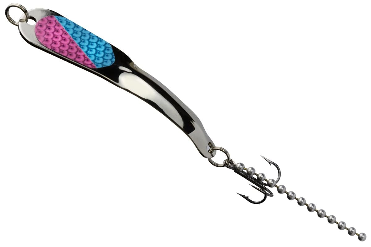 Iron Decoy Steely 5 Lure 4.25'', Silver/Light Blue Light Pink, 1 oz ...