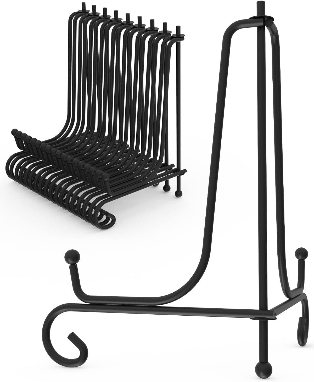 Iron Display Stand 10 Packs, 4 Inches Plate Stand Picture Stand Photo ...