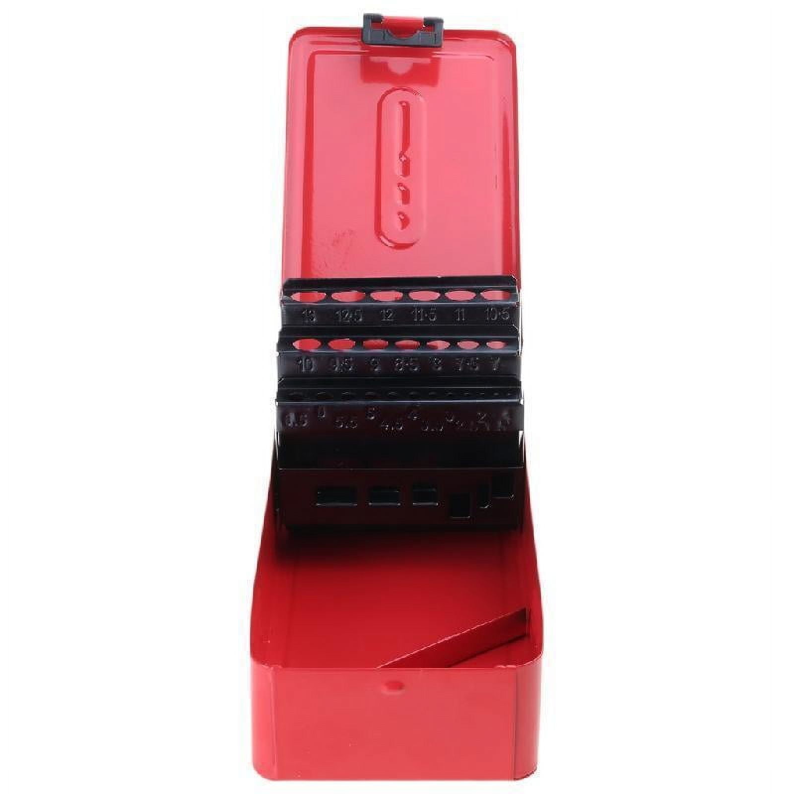 Iron Drill Bit Storage Case with Scale Marks Empty Drill Bit Box Easy Carry Metal Drill Bit ...