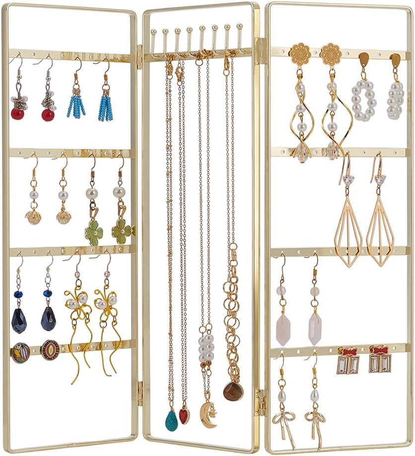 Iron Earring Display Folding Screen Stands with 3 Folding Panels ...