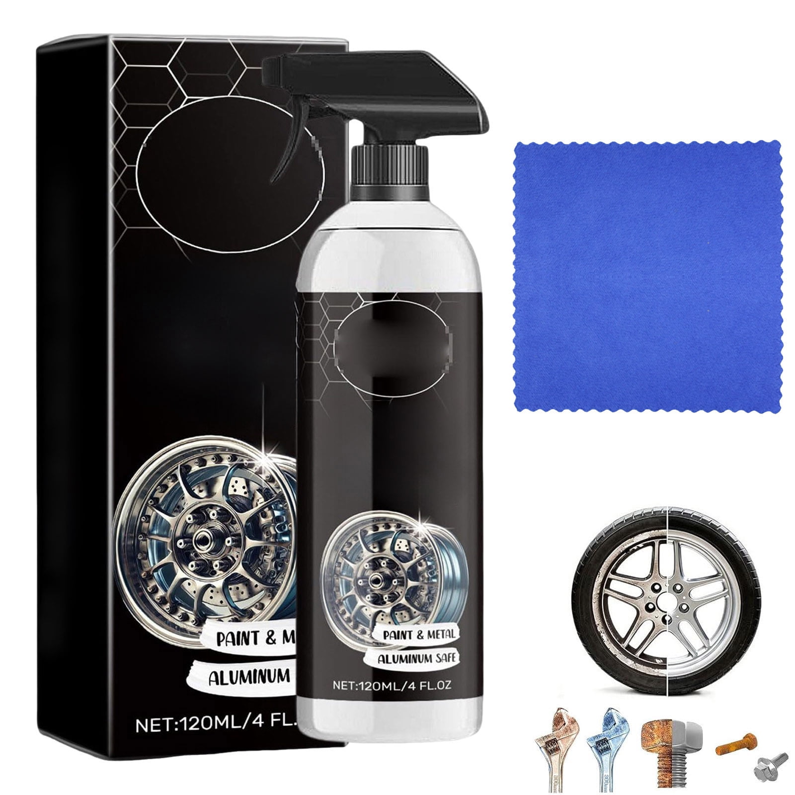 Iron Eraser Rust Remover Spray 120ml Fast Acting Iron Powder Cleaner ...