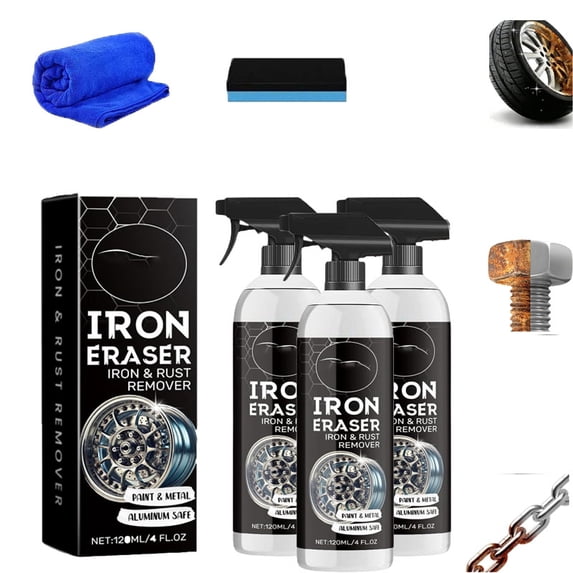 Iron Eraser Rust Remover Spray, Iron Powder Remover Spray for Car ...