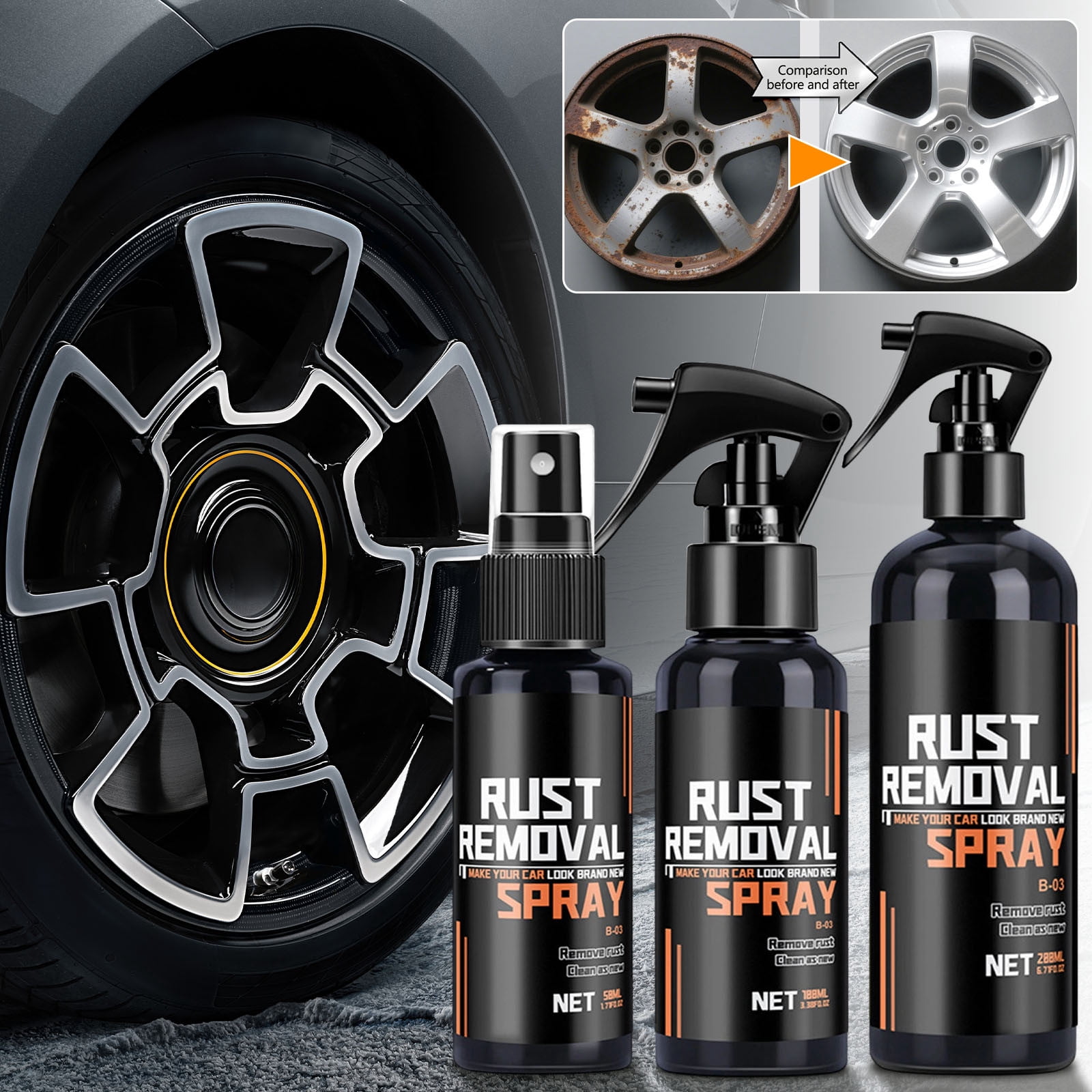 Iron Fallout Remover Spray for Car Wheels and Rust Spots – on All ...