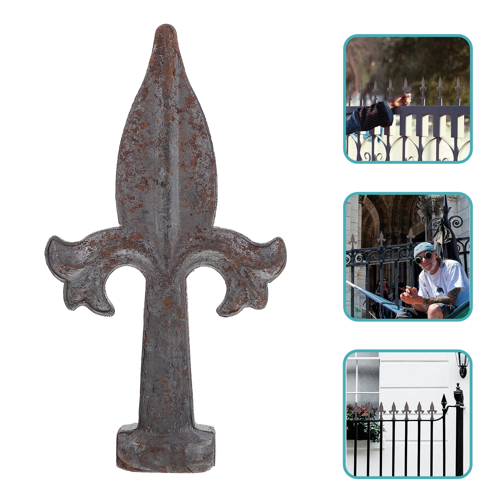 FRCOLOR Metal Fence Toppers Black With Aesthetic Appeal For Garden ...