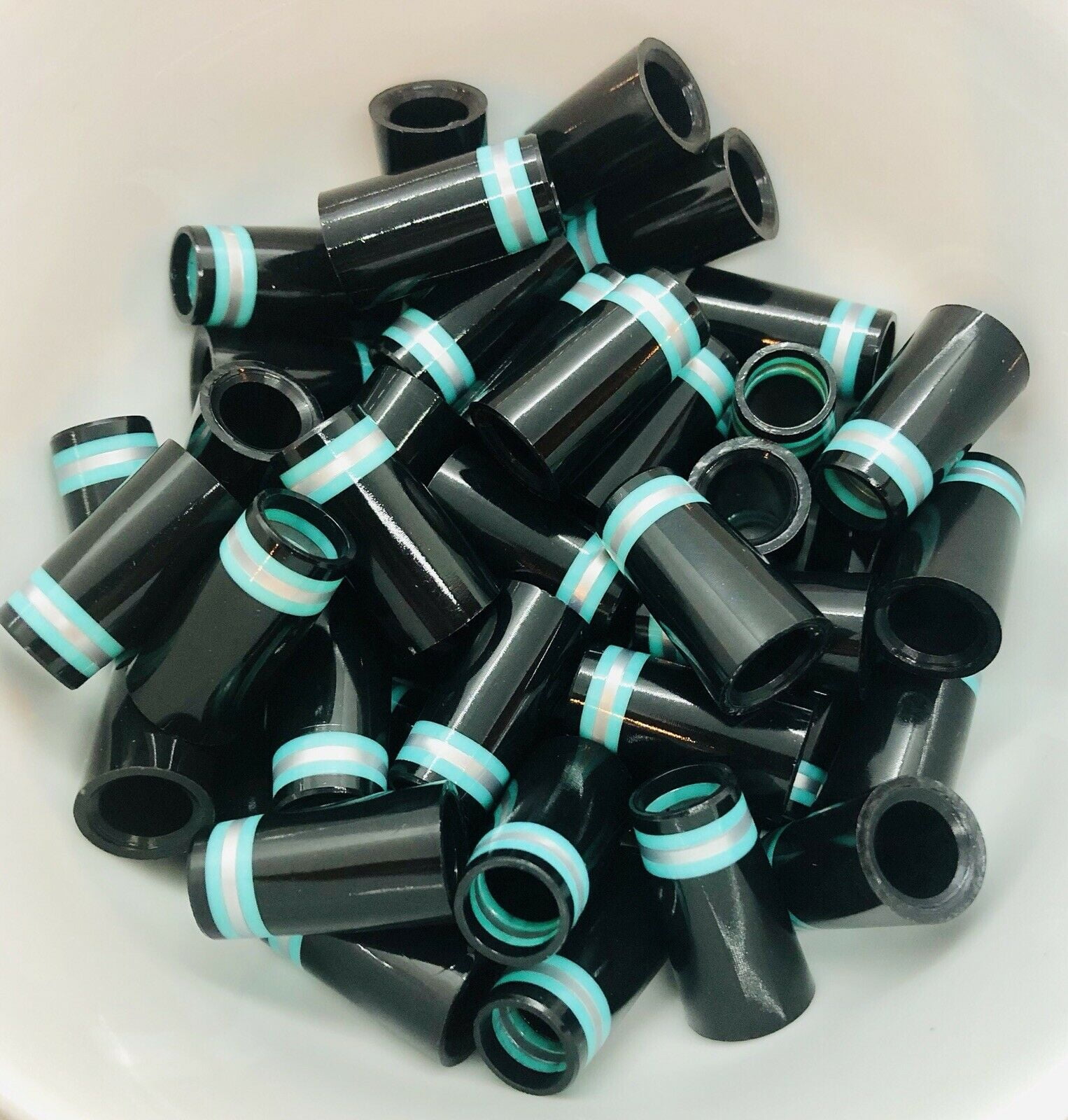 Iron Ferrules Black w/ Silver & Turquoise Rings 1” - Walmart.com