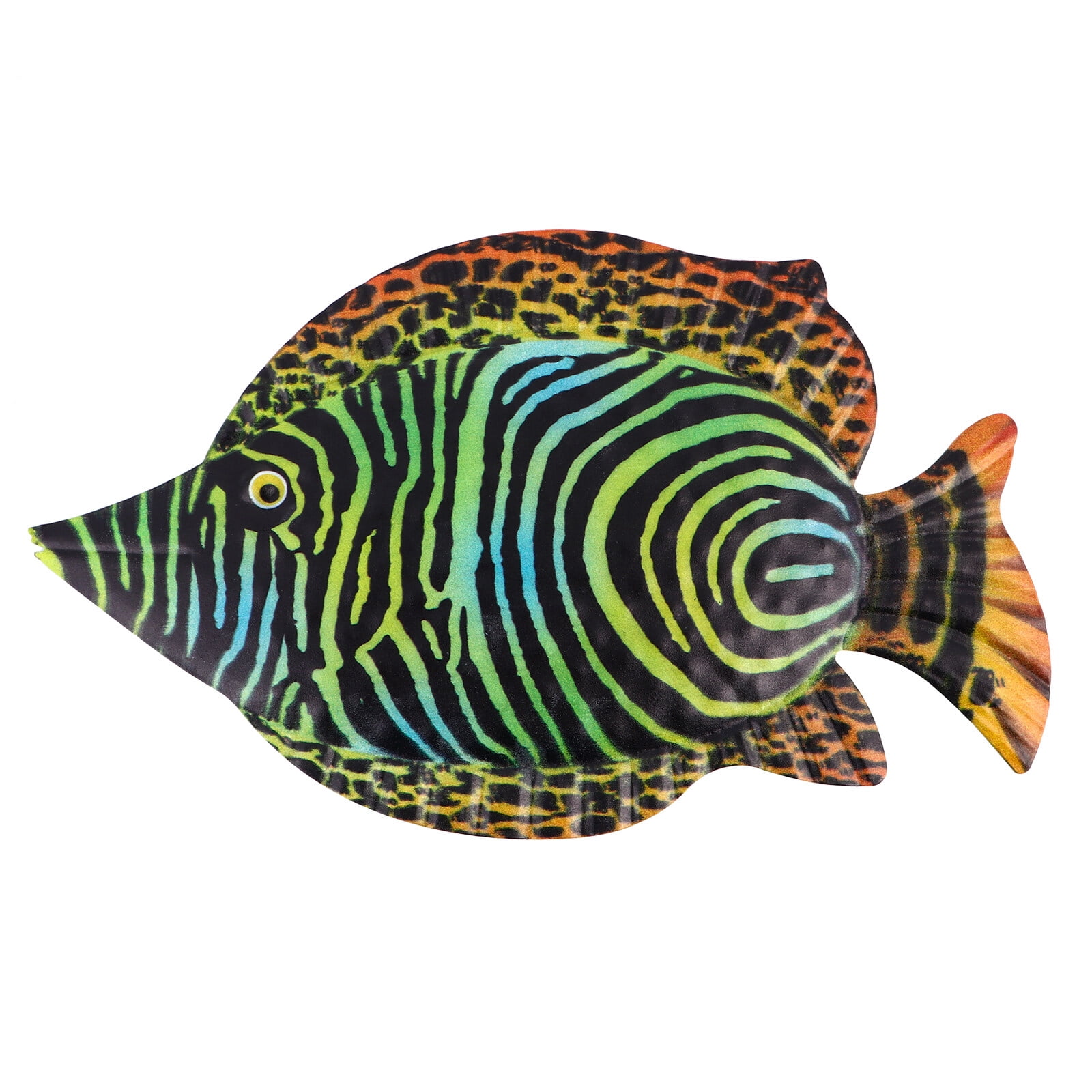 GOOHOCHY Green Iron Fish Wall Art Decor for Home Hanging Ocean Style ...