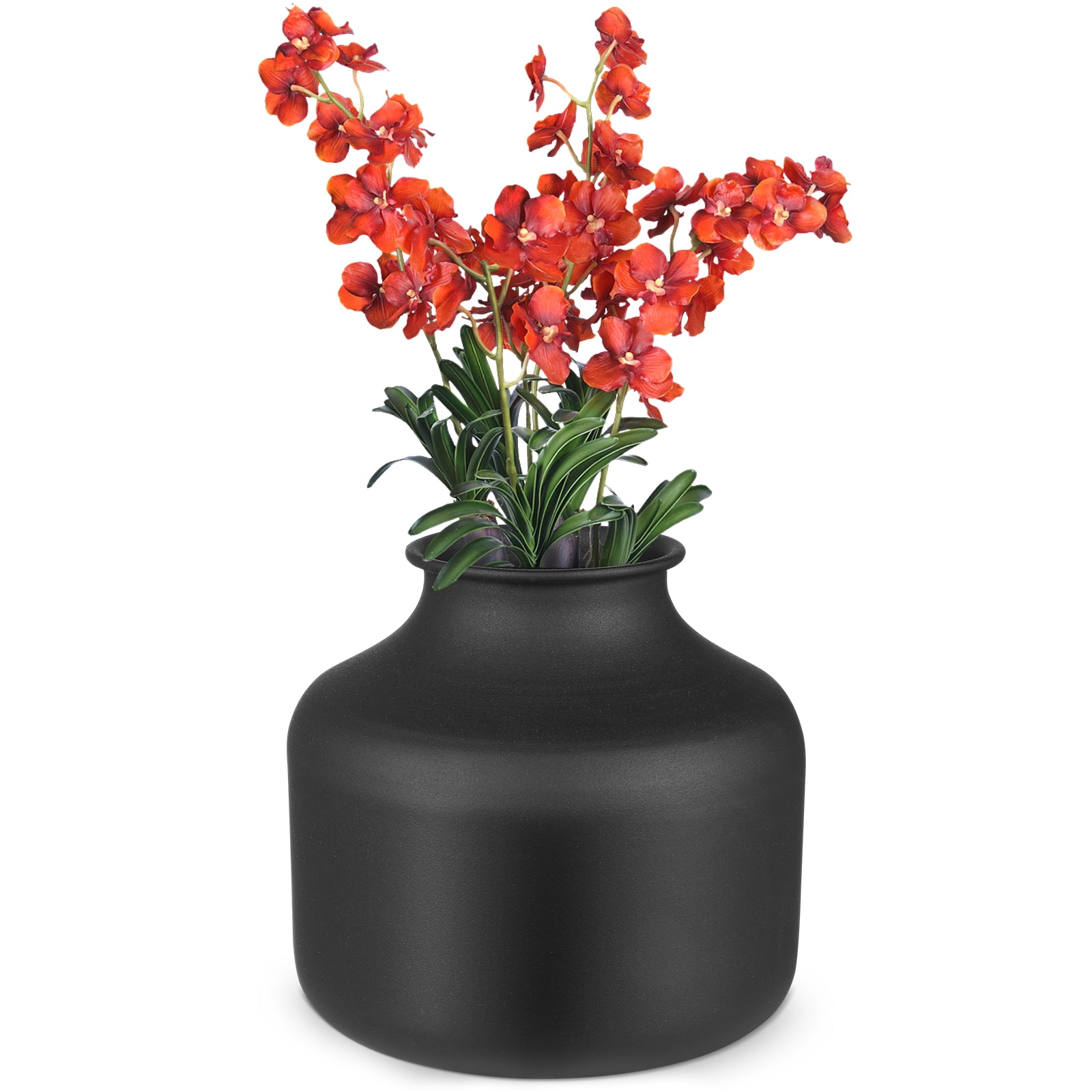 Iron Flower Pot Arrangement Round Black Home Decor Pots for Indoor ...