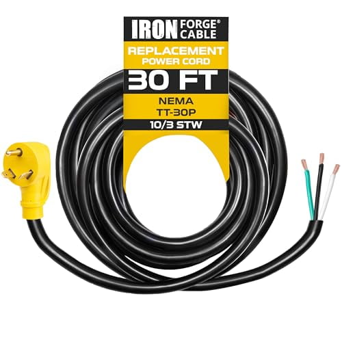 Iron Forge Cable 30 Amp RV Replacement Cord 30 ft - 10/3 RV Extension ...