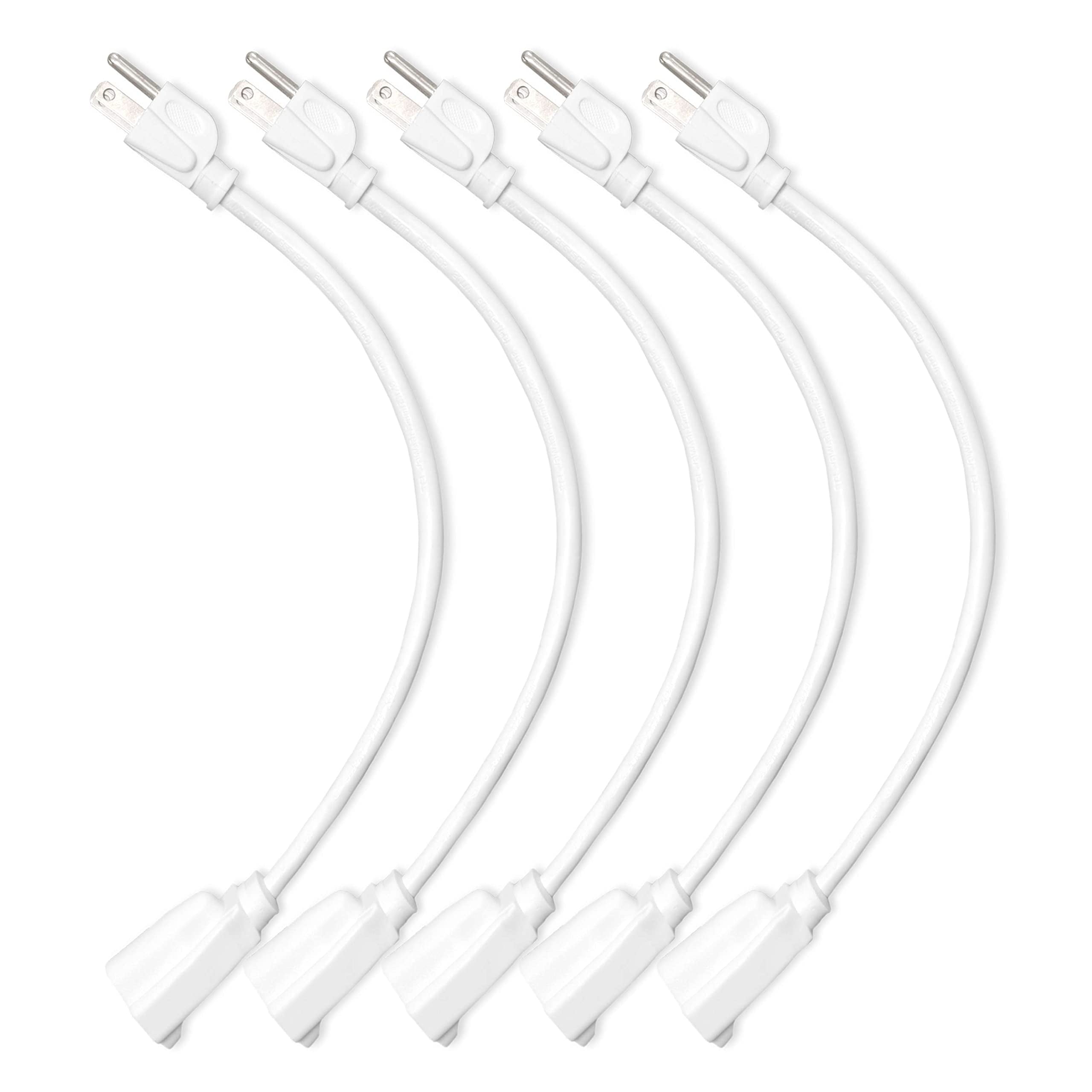 Iron Forge Cable 5 Pack Weatherproof 3 Ft Outdoor Extension Cord - 16/3 ...