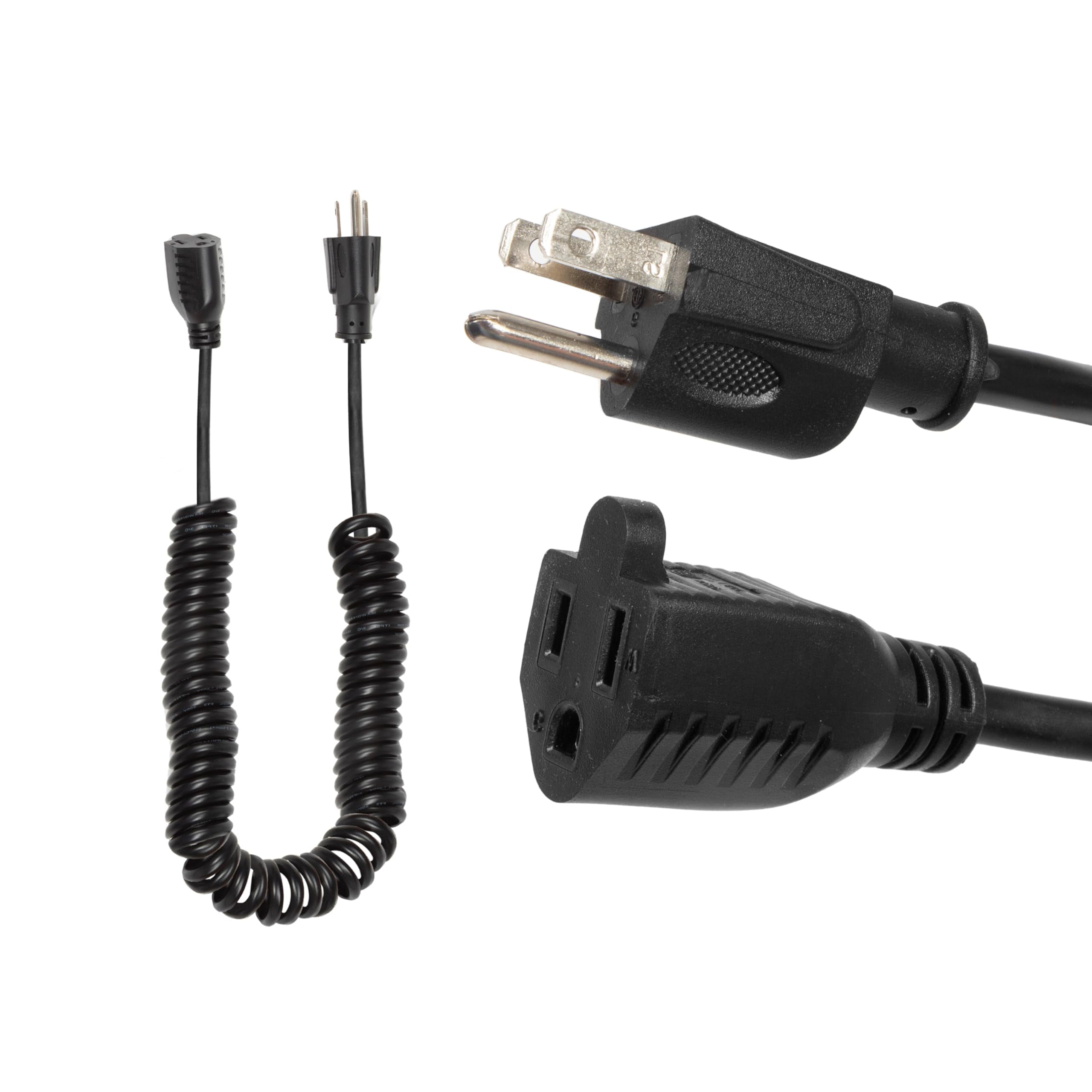 Iron Forge Cable SJEOW Black Outdoor Coiled Extension Cord 5 ft, 14/3 ...