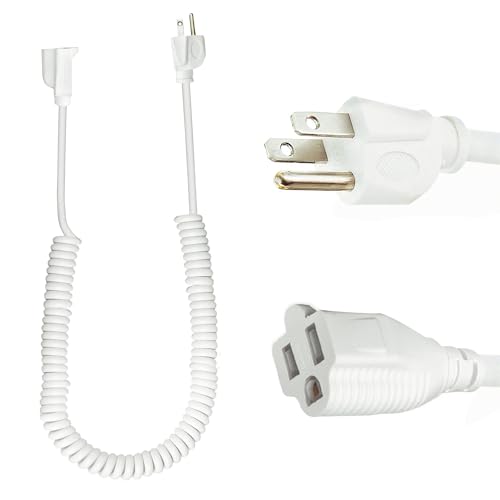 Iron Forge Cable SJEOW White Outdoor Coiled Extension Cord 13.5 ft,16/3 ...