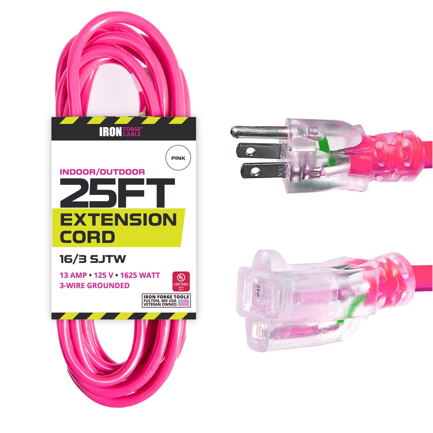 Iron Forge Cable Weatherproof 25 Ft Outdoor Extension Cord - 16/3 SJTW ...