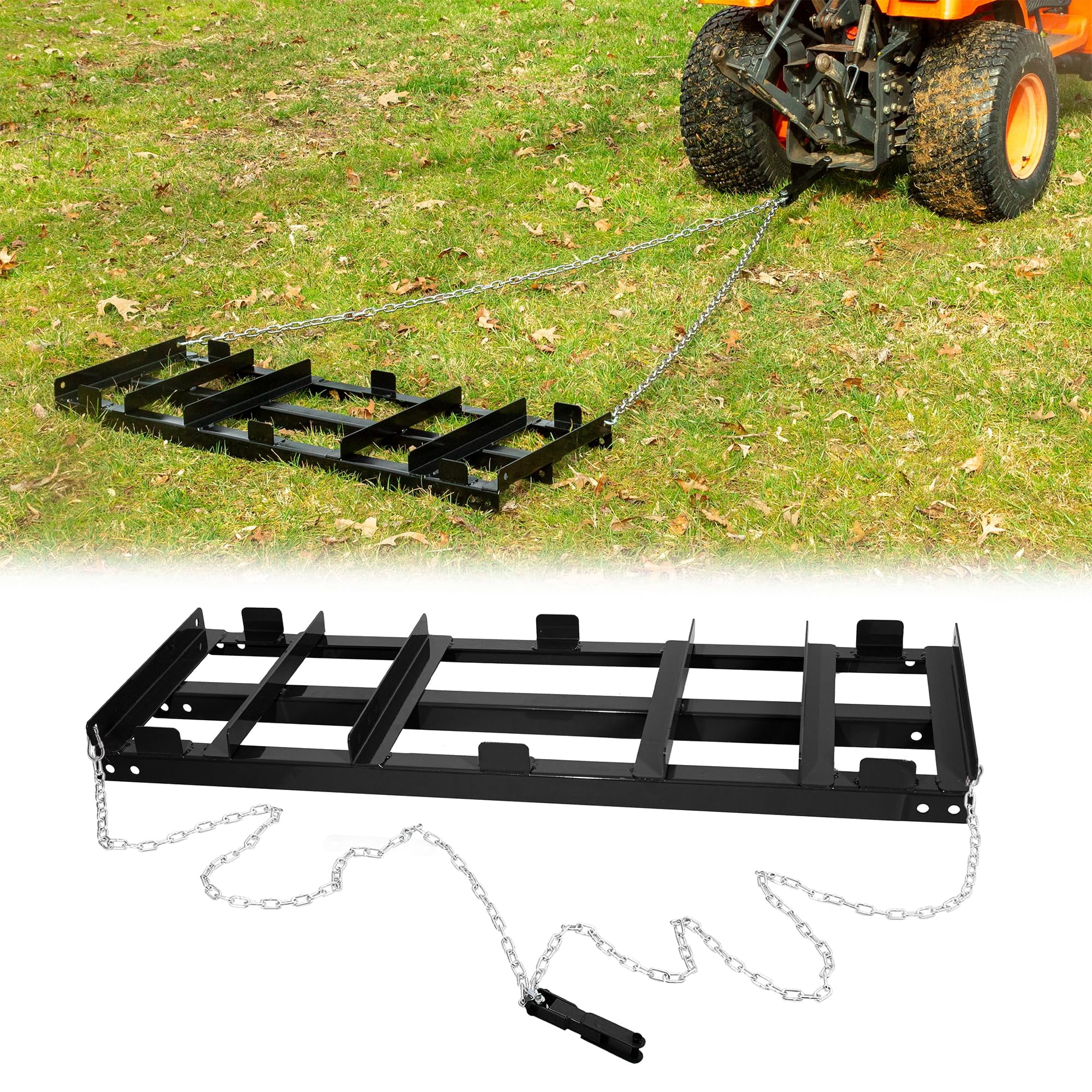 Iron Forge Tools Drag Harrow - Driveway Pull Behind Lawn Leveling Rake ...
