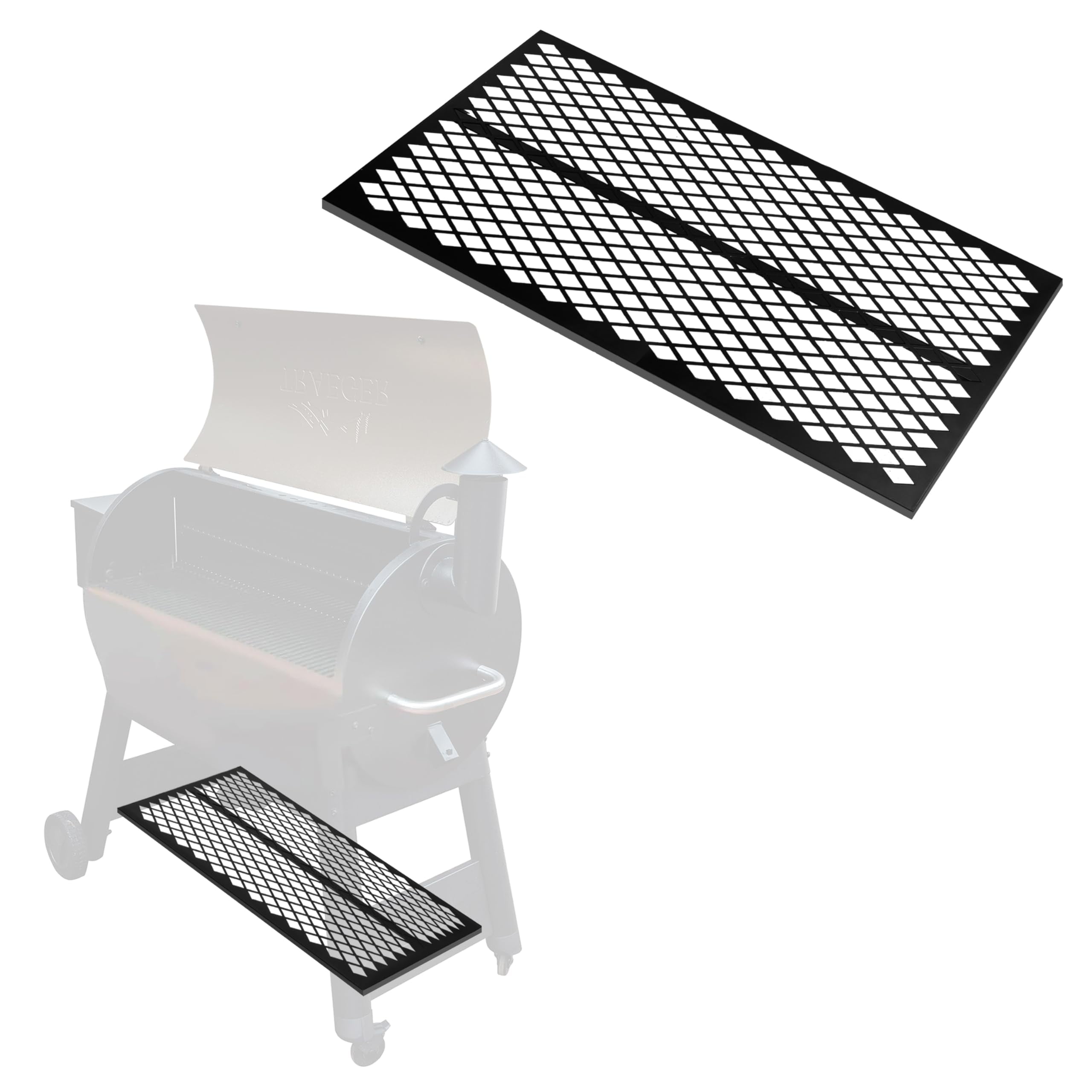 Iron Forge Tools Pellet Grill Storage Shelf Compatible with Traeger Pro ...