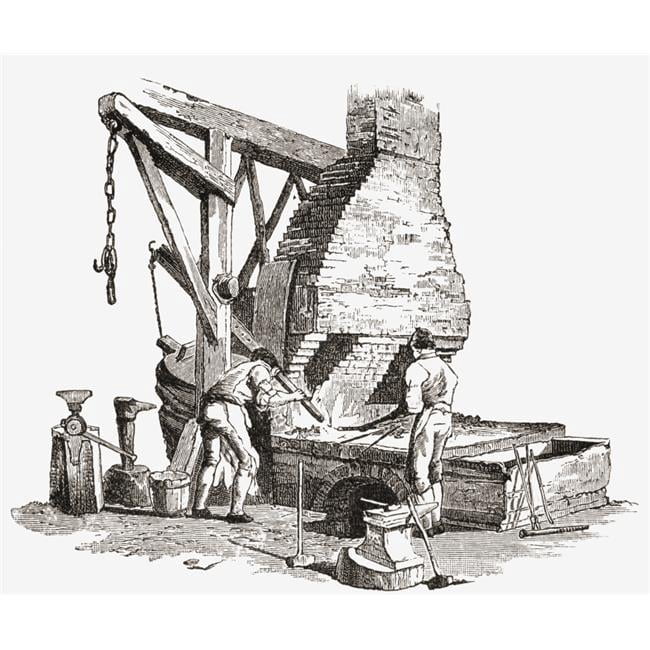 An Iron Foundry In The Early Nineteenth Century From The Book Short ...