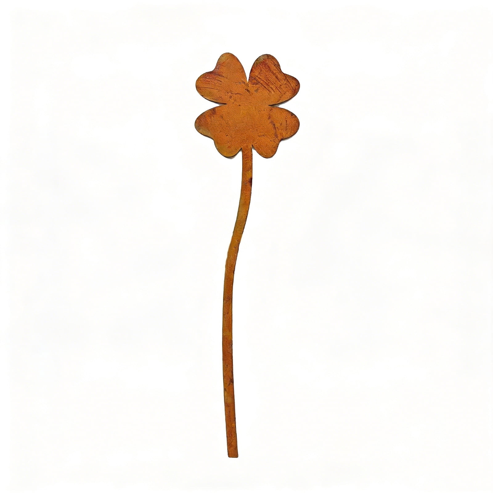 Iron Four Leaf Clover Garden Stake Yard Art Outdoor Decoration For ...