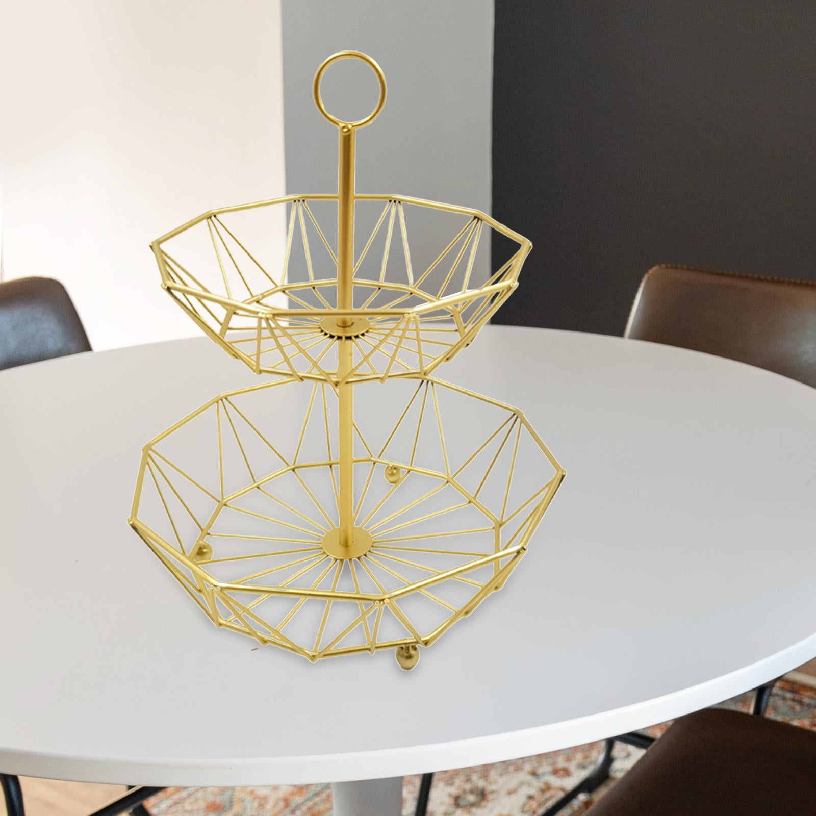 Iron Fruit Basket Fruit Bowl Holder Stand Vintage Metal Wire Countertop ...