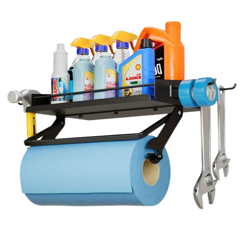 Teetheory Kitchen Utensil Rack Wall Mounted Spice Rack with 4 Hooks, 33 ...