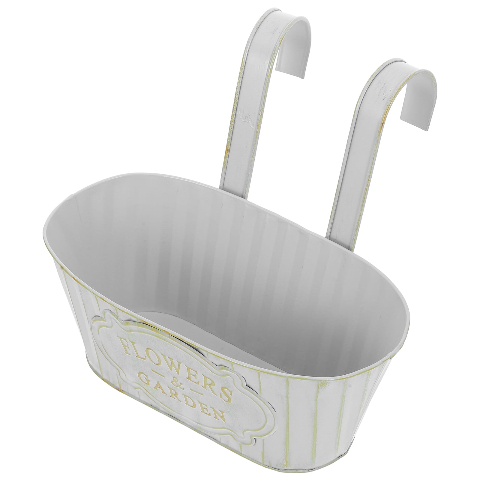 Iron Hanging Basin Flower Pots Wall Hanging Flower Pot Balcony Planters ...