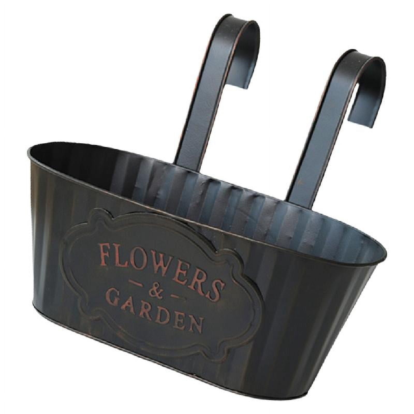 Iron Hanging Flower Pot Metal Bucket Flower Holders for Wall Indoor ...