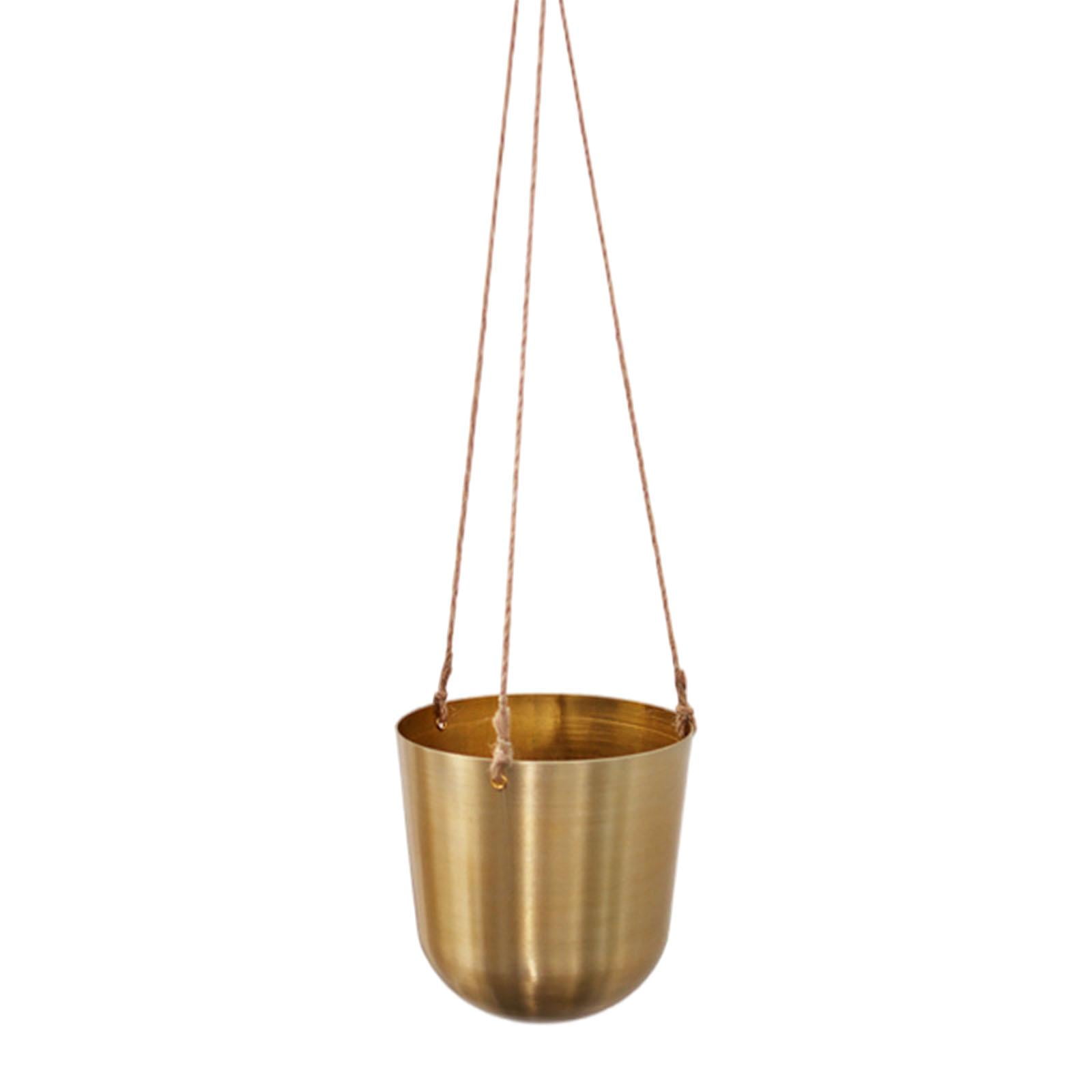 Iron Hanging Planter Garden Flower Pot, Outdoor Indoor Plant Herbs ...