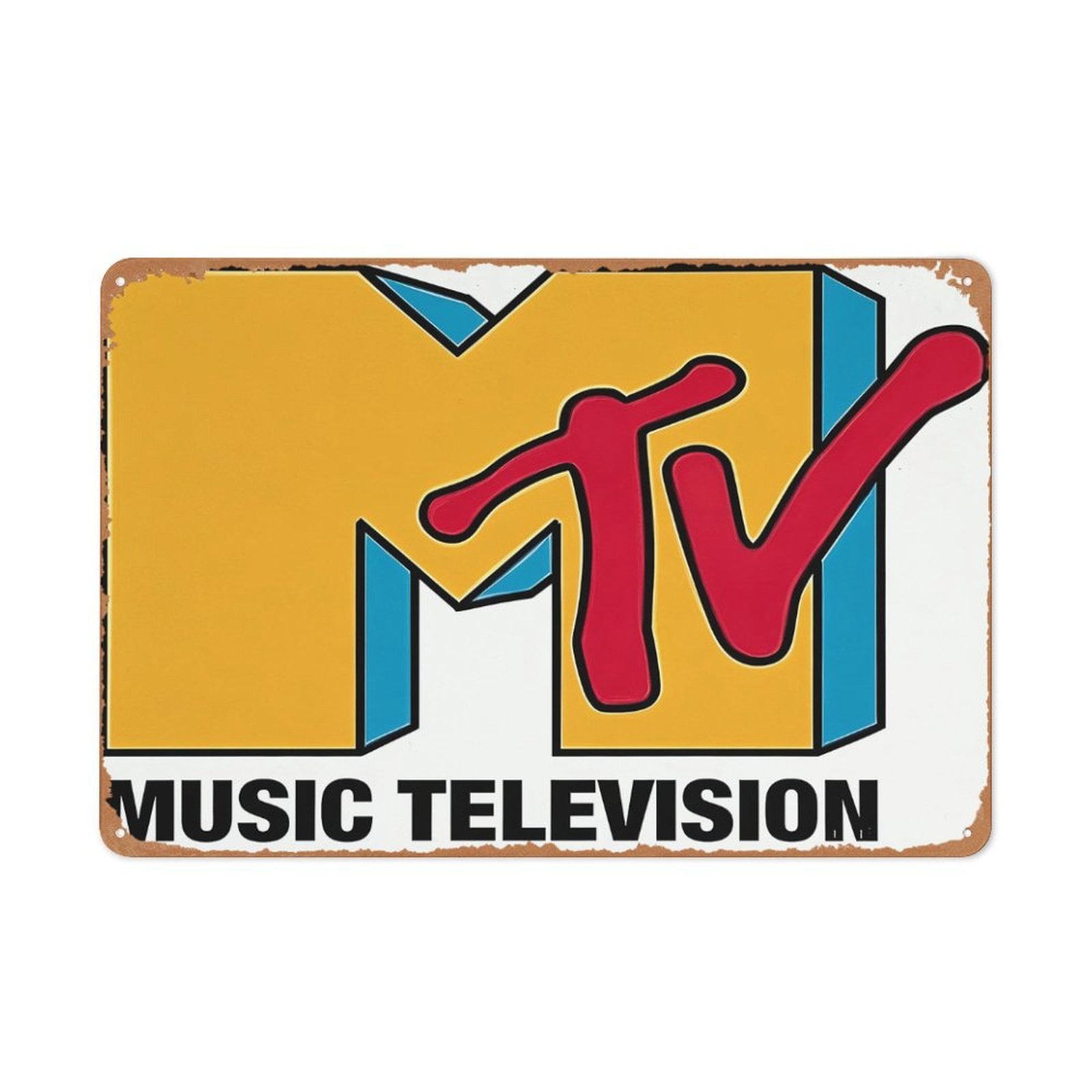 Iron Hanging Plate Horizontal MTV Classic Logo Vintage Metal Tin Signs ...