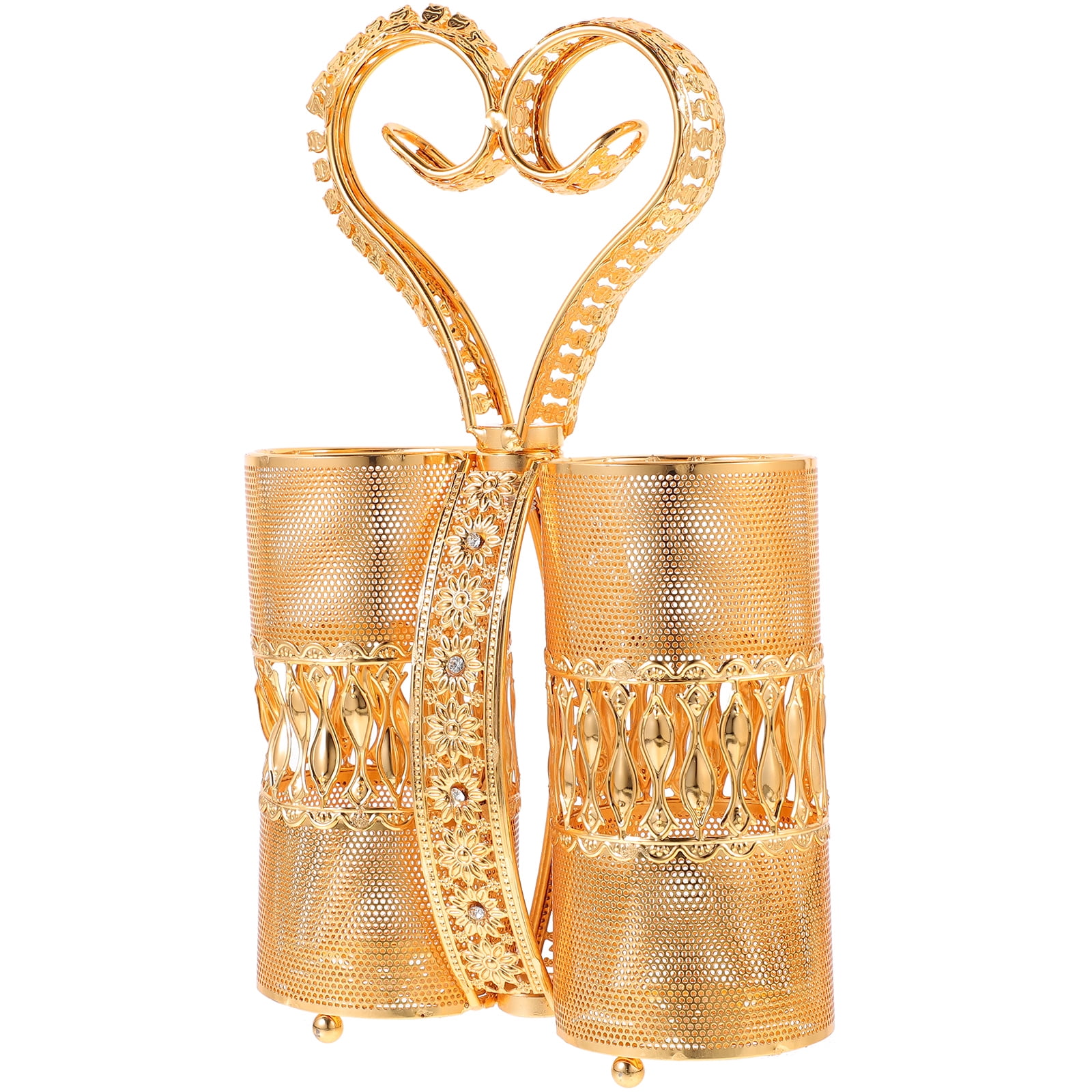 Iron Hollow Chopsticks Cylinder Metal Utensil Bucket Metal Cutlery ...