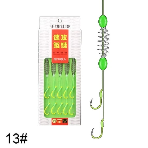 Iron Hook Fishing Line Group with Double Hook Structure, Spring Anti ...