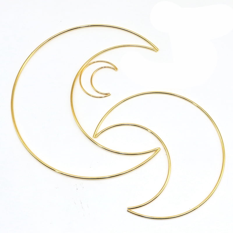 Iron Hoops Macrame Ring for Crafts and Woven Net/Web with Feather ...