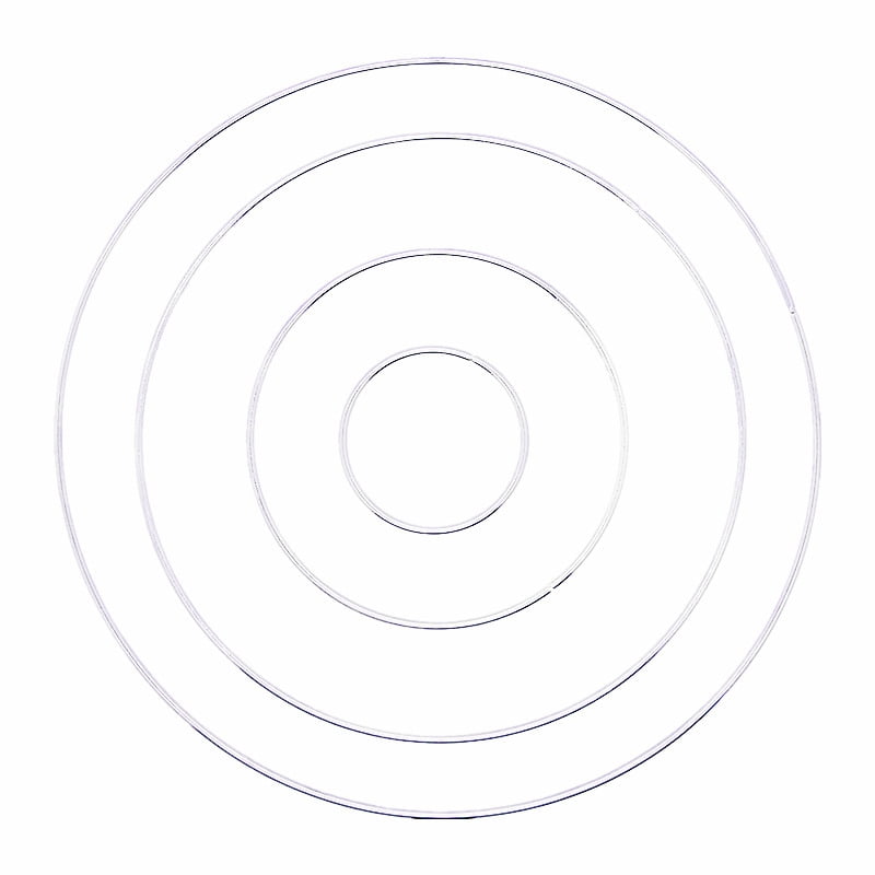 Iron Hoops Macrame Ring for Crafts and Woven Net/Web with Feather ...