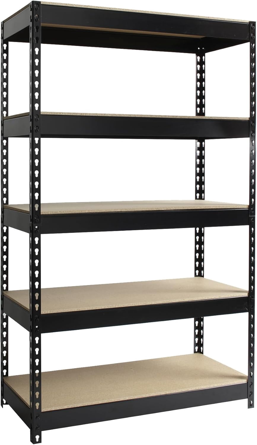Iron Horse 3800 Riveted Steel Shelving 5-Shelf Unit, 16D x 36W x 60H ...
