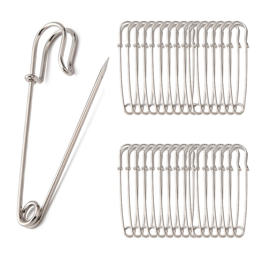Iron Kilt Pins Platinum 64mm long 18mm wide 6mm thick Hole: 4mm ...