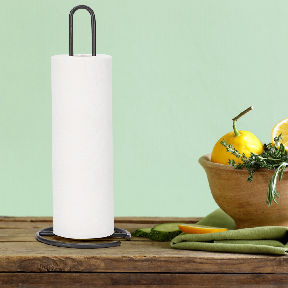 Iron Kitchen Table Paper Towel Rack Bathroom Toilet Roll Paper Holder ...