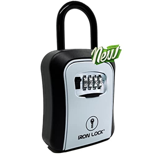 Iron Lock - Key Lock Box, Combination Portable and wall mounted Indoor ...