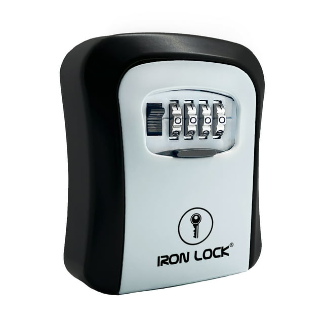 Medium Wall-Mounted Key Lock Box - 4-Digit Code, Waterproof, 5-Key ...