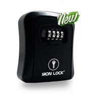 Iron Lock Waterproof Key Box - 4-Digit Combo, Removable Shackle ...