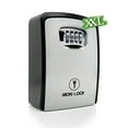Iron Lock® Keyless Padlock XXL Key Lock Box, Waterproof, Wall-Mounted ...