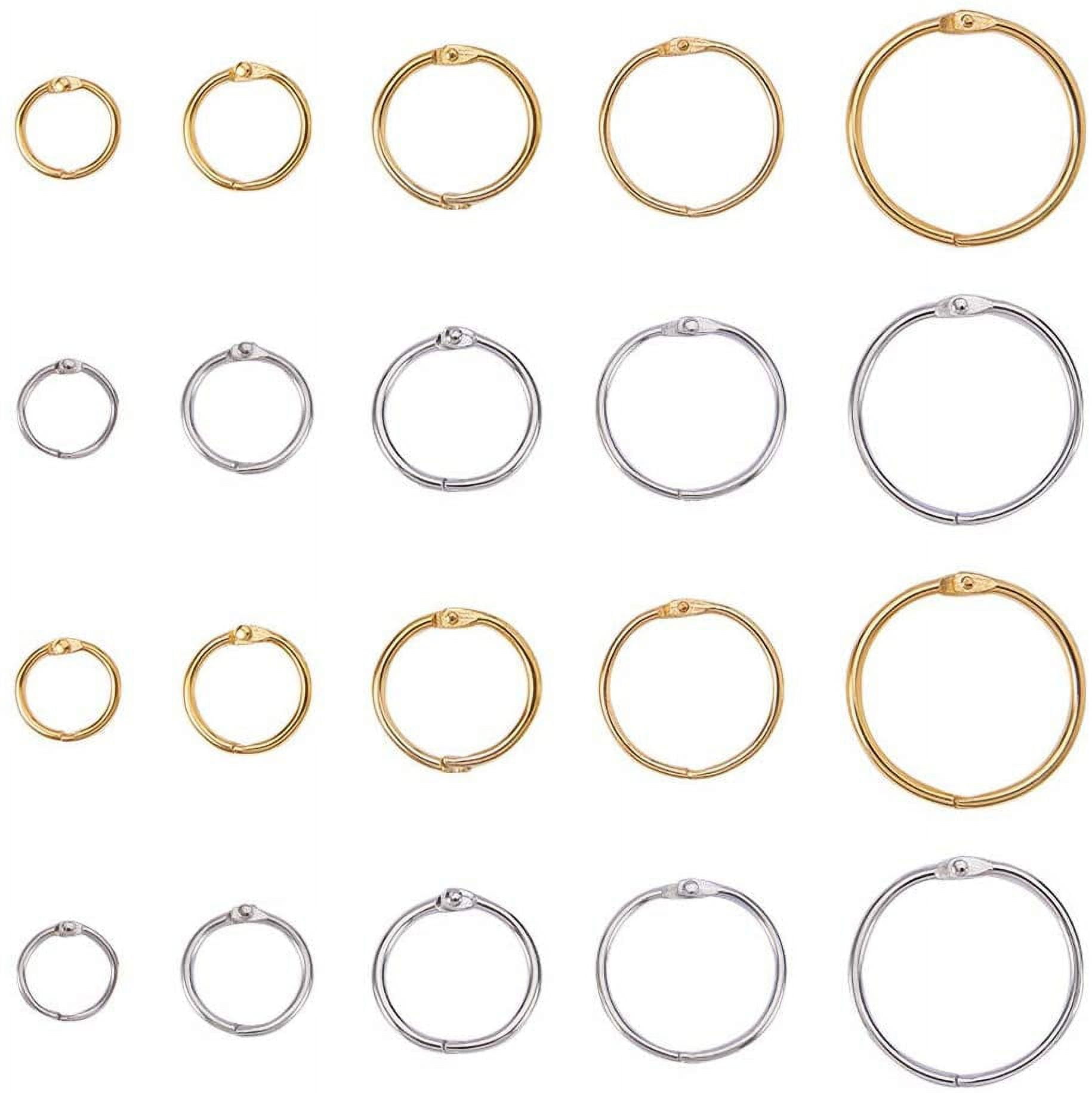 Iron Loose Leaf Book Binder Hinged Rings Golden & Platinum Mixed Color ...