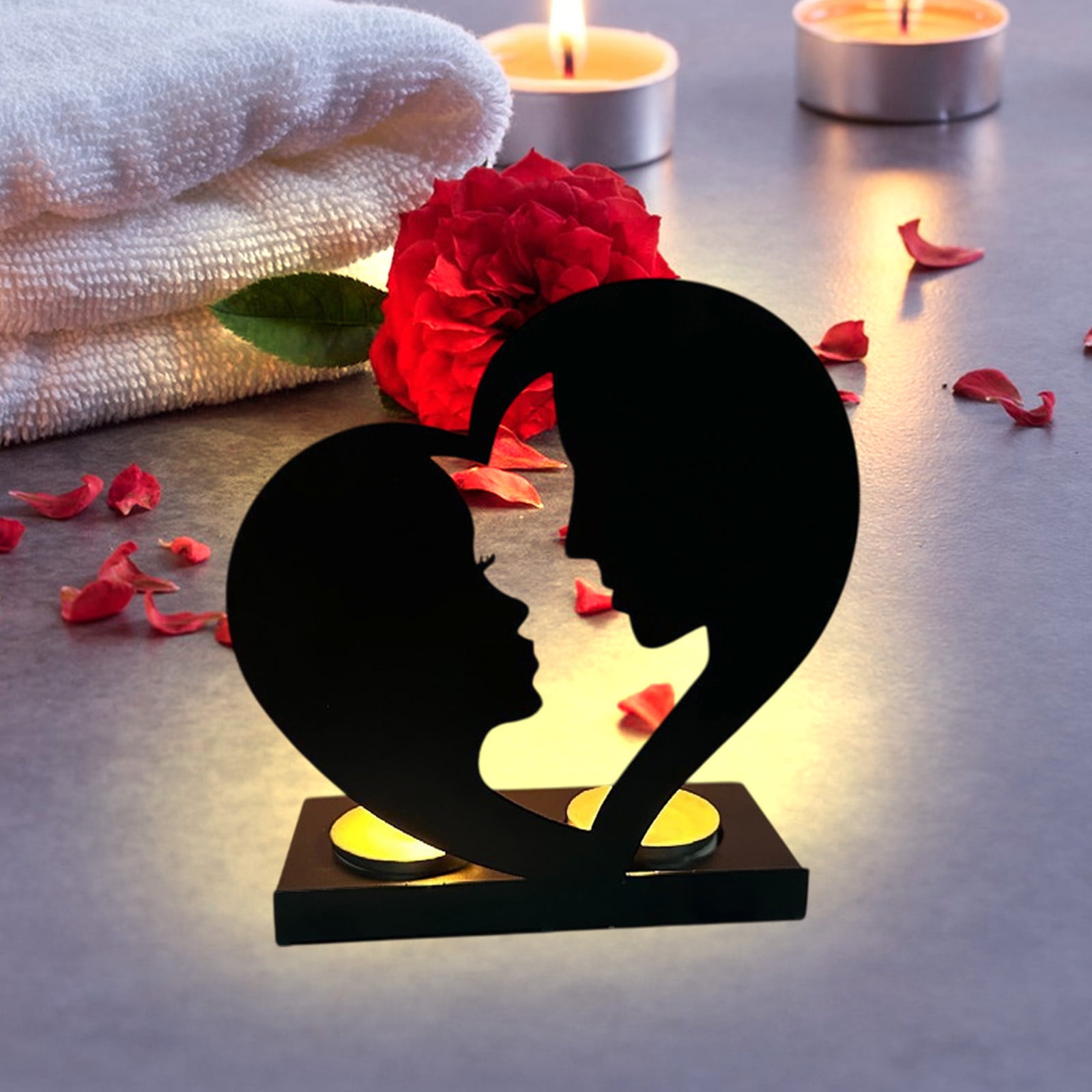 Iron Love Stacked Wall Sign Valentine's Day Romantic Couple Statue ...