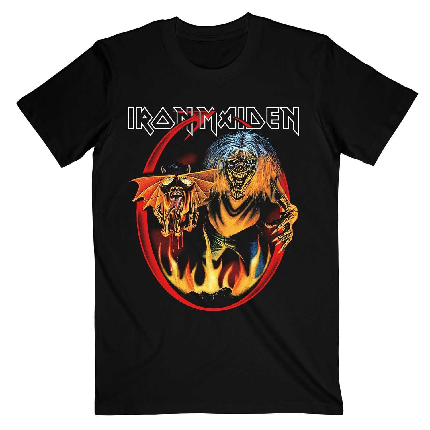 Iron Maiden Adult Number Of The Beast Devil Tail Cotton T-Shirt ...