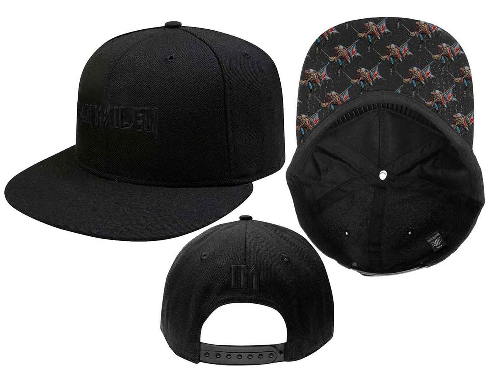 Iron Maiden Band Logo Trooper Brim Snapback Baseball Cap - Walmart.com